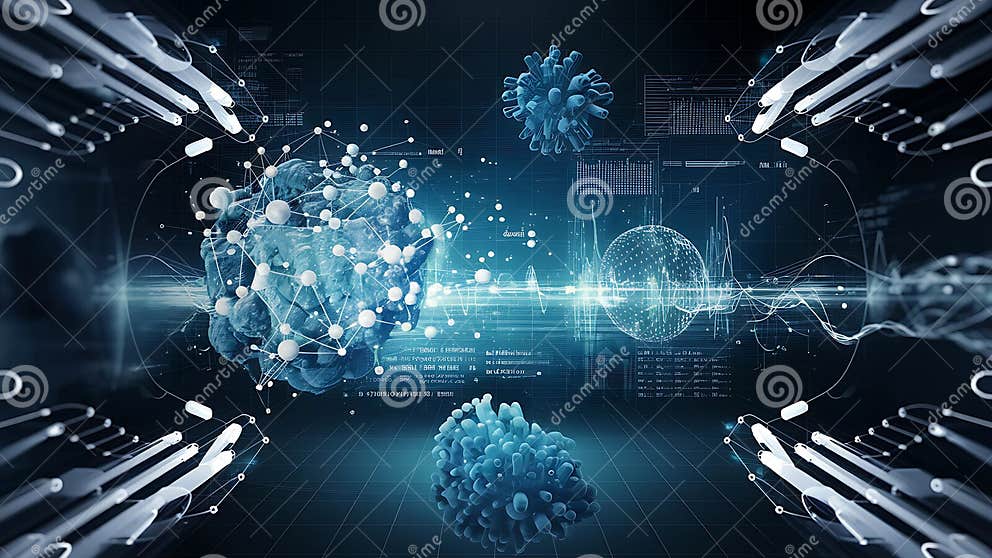 Futuristic Nanotechnology Abstract Background, Nano Tech Stock ...