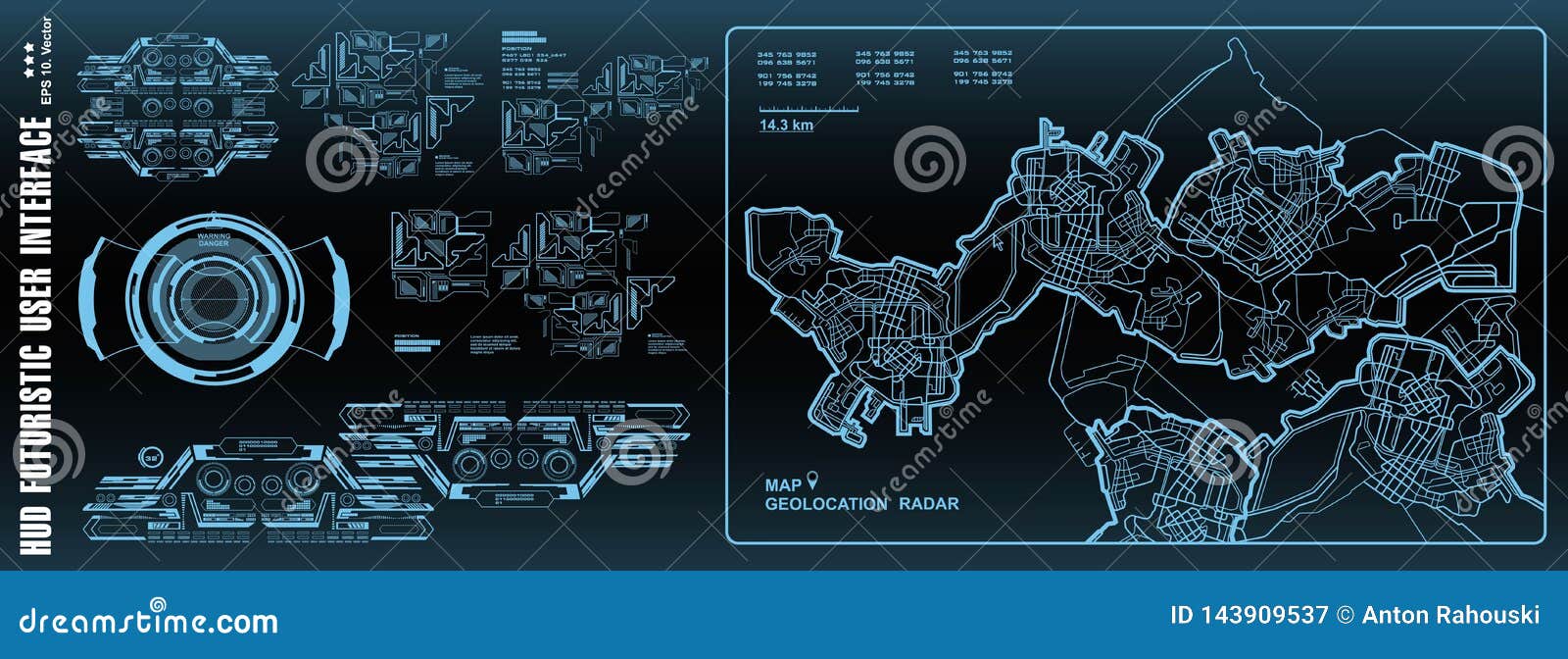 Futuristic Navigate Mapping Technology, Dashboard GPS Map. HUD User ...