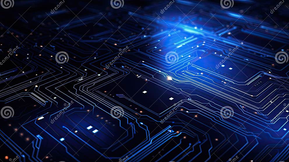 Futuristic Navy Blue Technology Background Stock Illustration ...