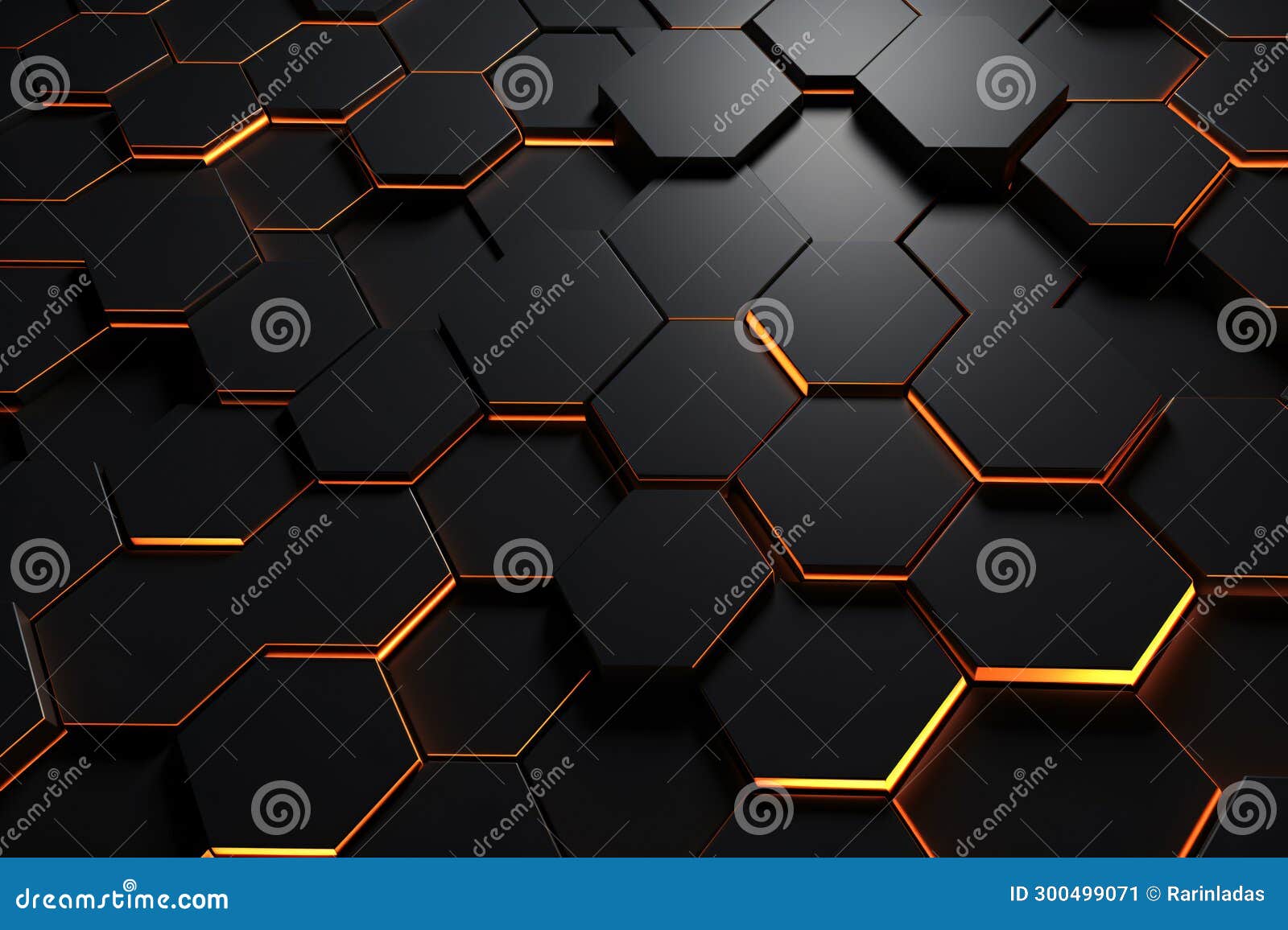 Futuristic Neon Black Hexagon Pattern Background, Modern Technology ...