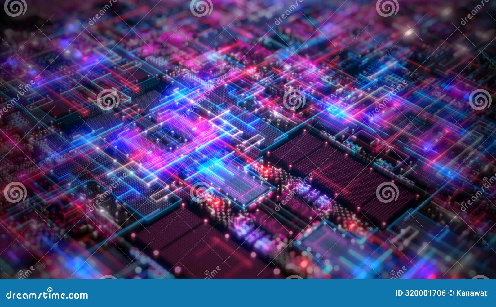 Futuristic Neon Circuit Board Technology, Close-up Of Circuit Board ... Futuristic Neon Circuit Board Technology, Close-up Of Circuit Board ...