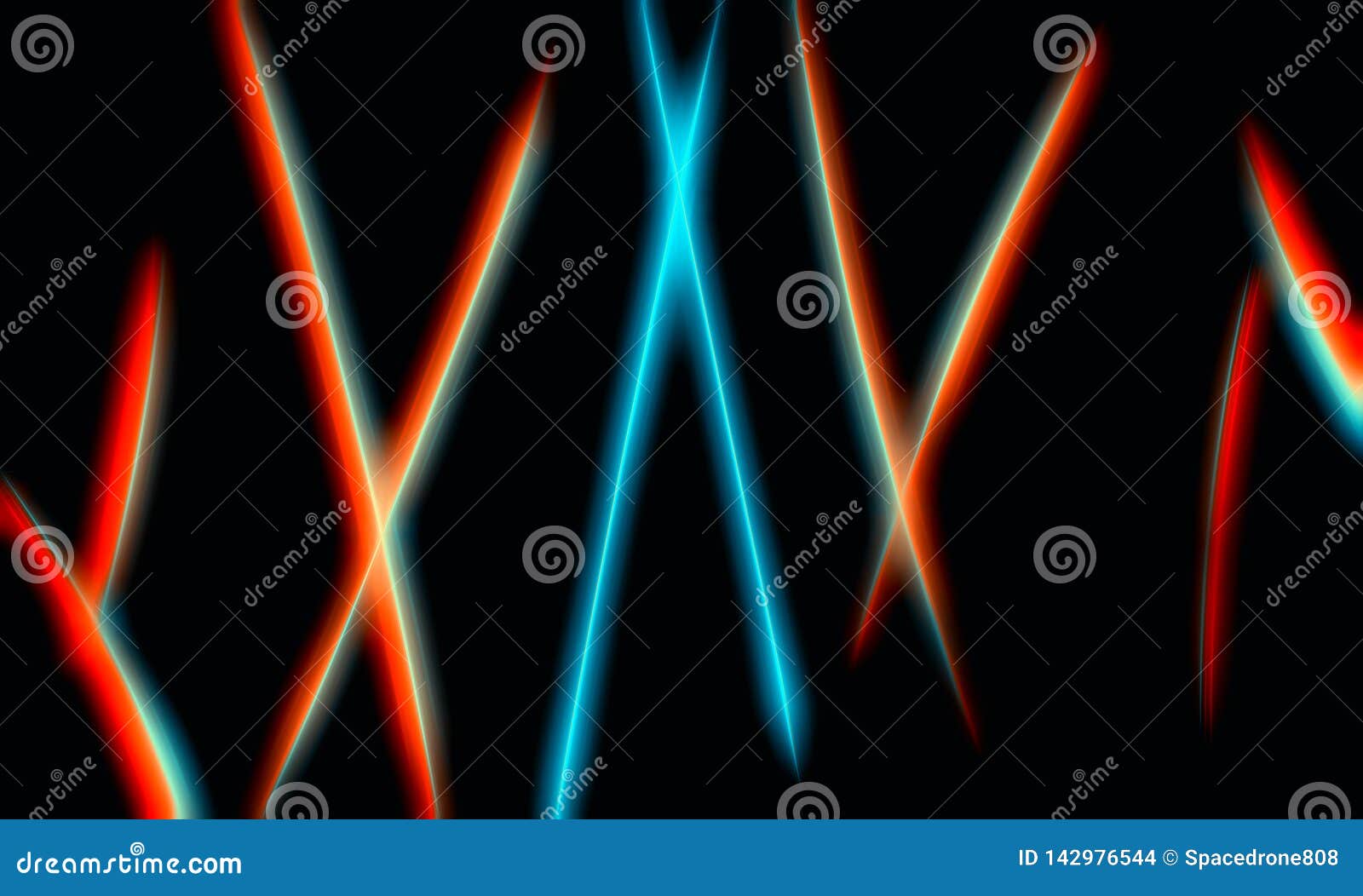 Futuristic Neon Curved Lines Abstract Illustration Background Stock ...