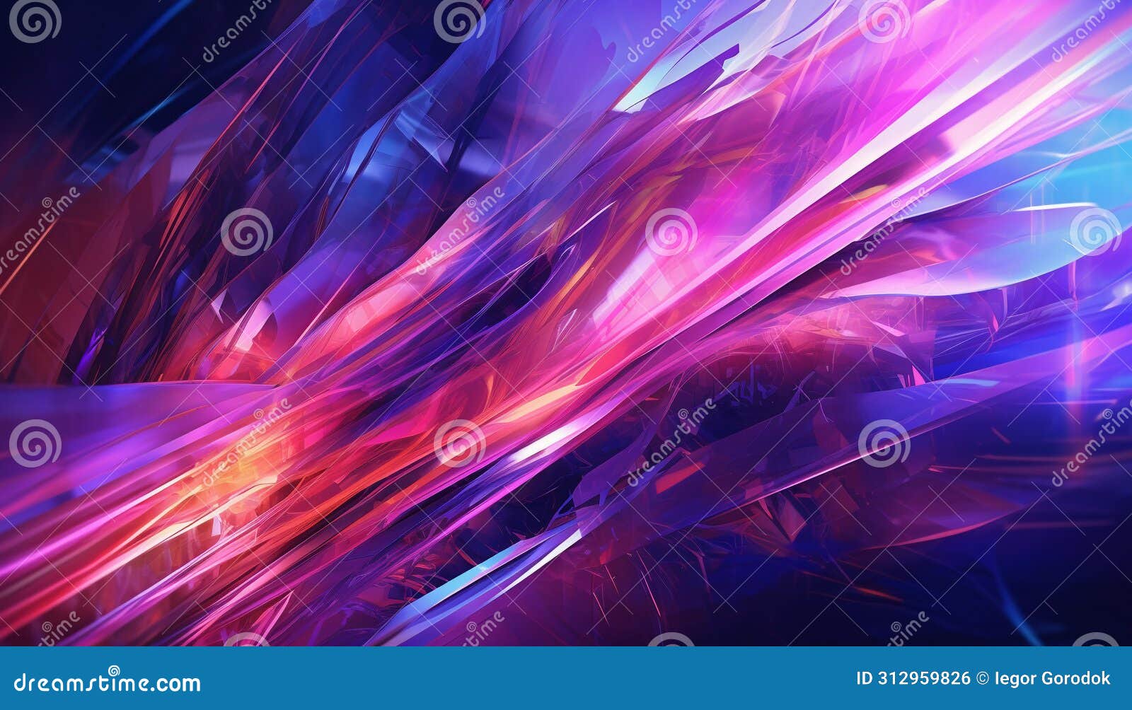 Futuristic Neon Fracture: AI-Generated Ruby and Amethyst Abstract Art ...