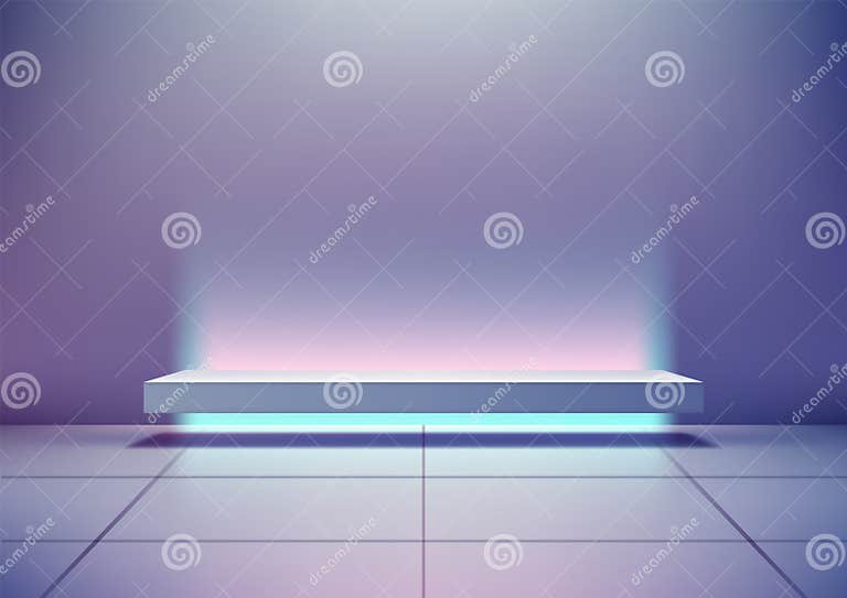 Futuristic Neon Product Display with Minimalist Podium, Ideal for ...