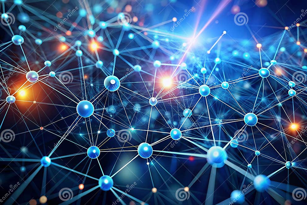 Futuristic Network Abstract Design Background Stock Illustration ...