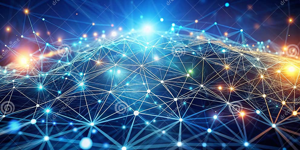Futuristic Network Abstract Design Background Stock Illustration ...