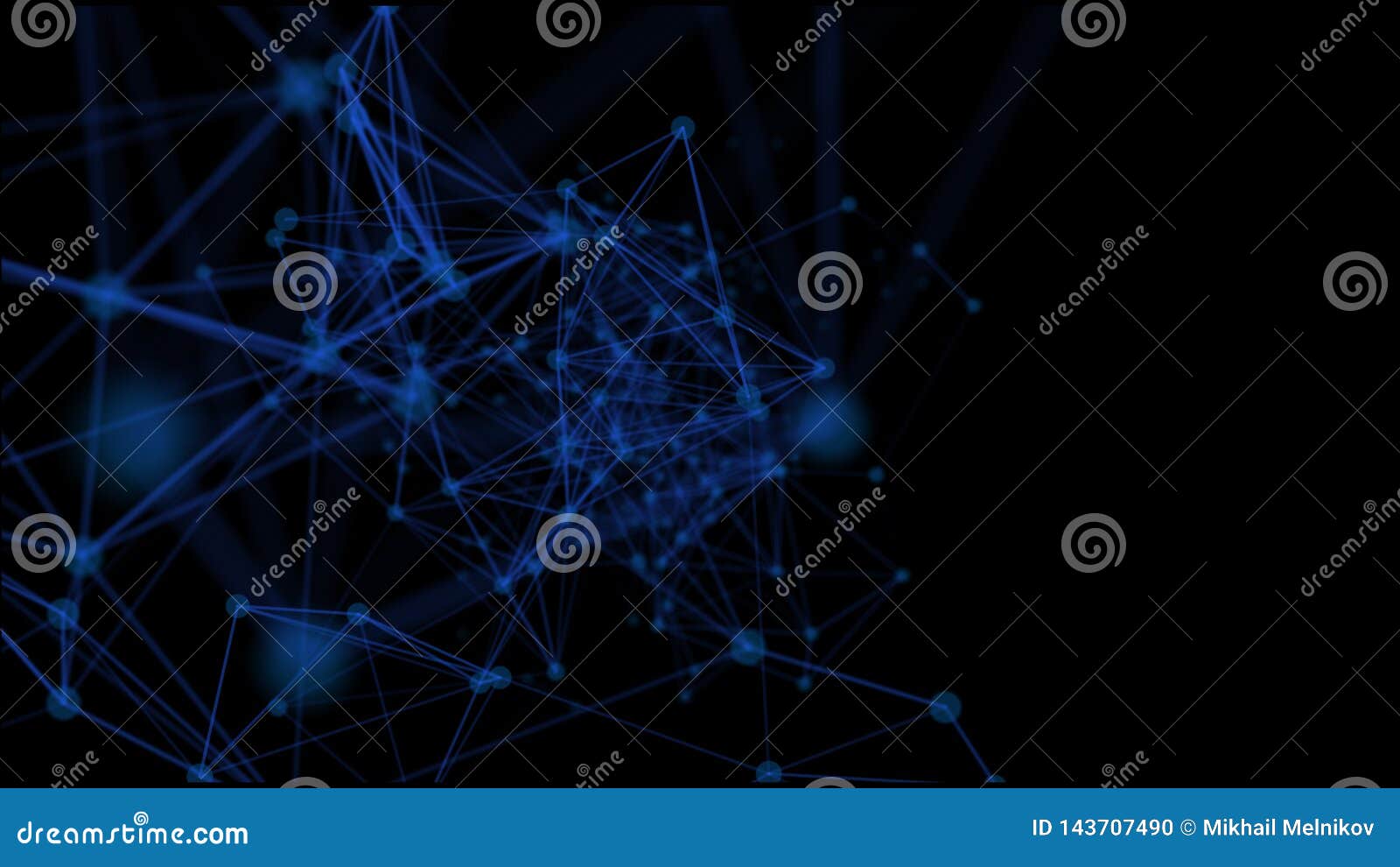 Futuristic Network Background - Abstract Dots and Lines Stock ...