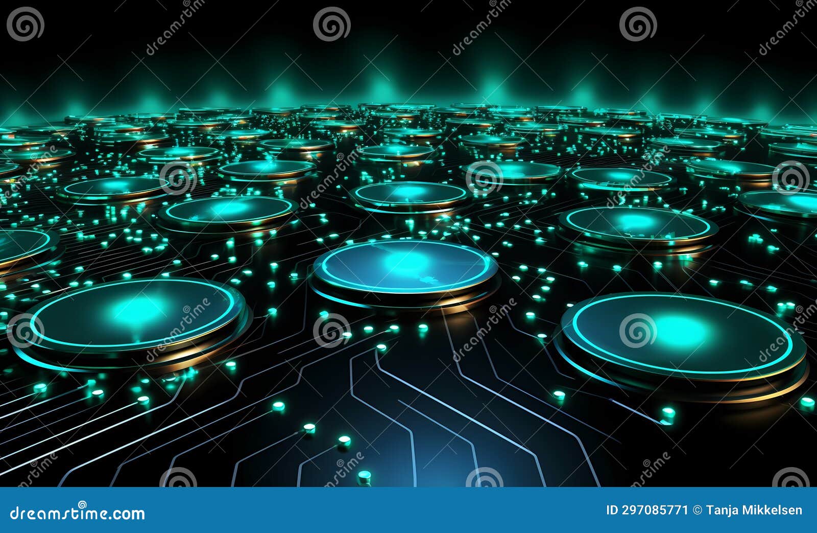 Futuristic Network Background Stock Illustration - Illustration of ...