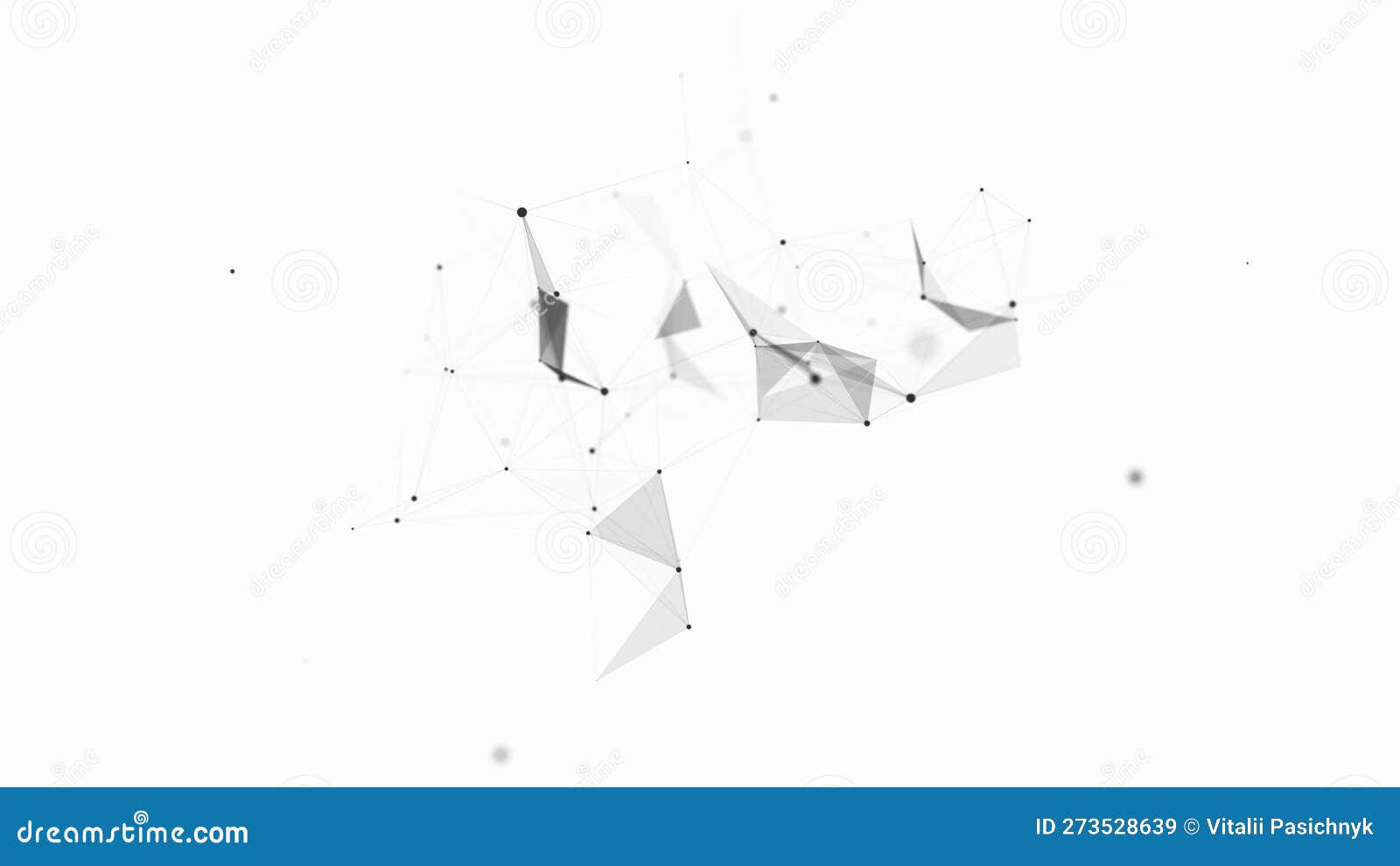Futuristic Network Connection Structure on White Background. Concept of ...