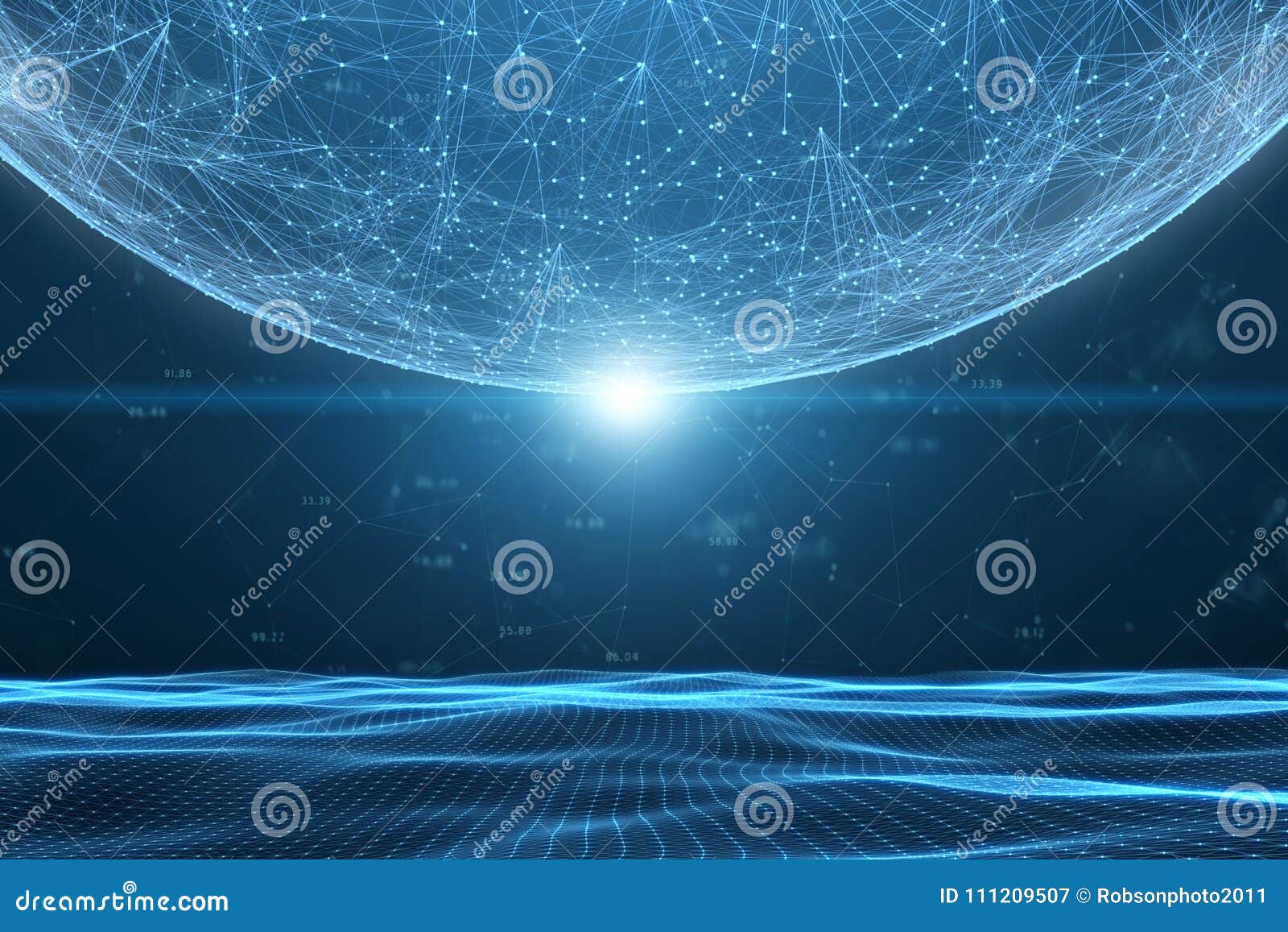 Futuristic Network Cyberspace Illustration Background Stock Image ...
