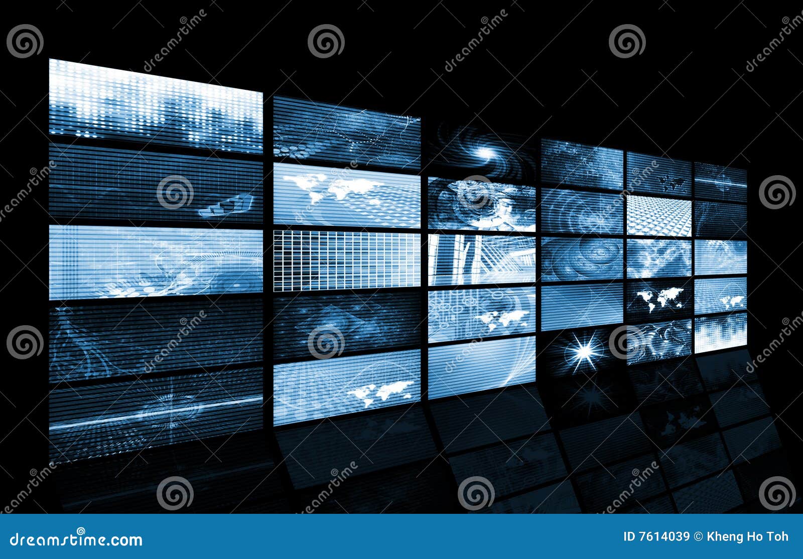 Futuristic Network Energy Data Grid Stock Illustration - Illustration ...