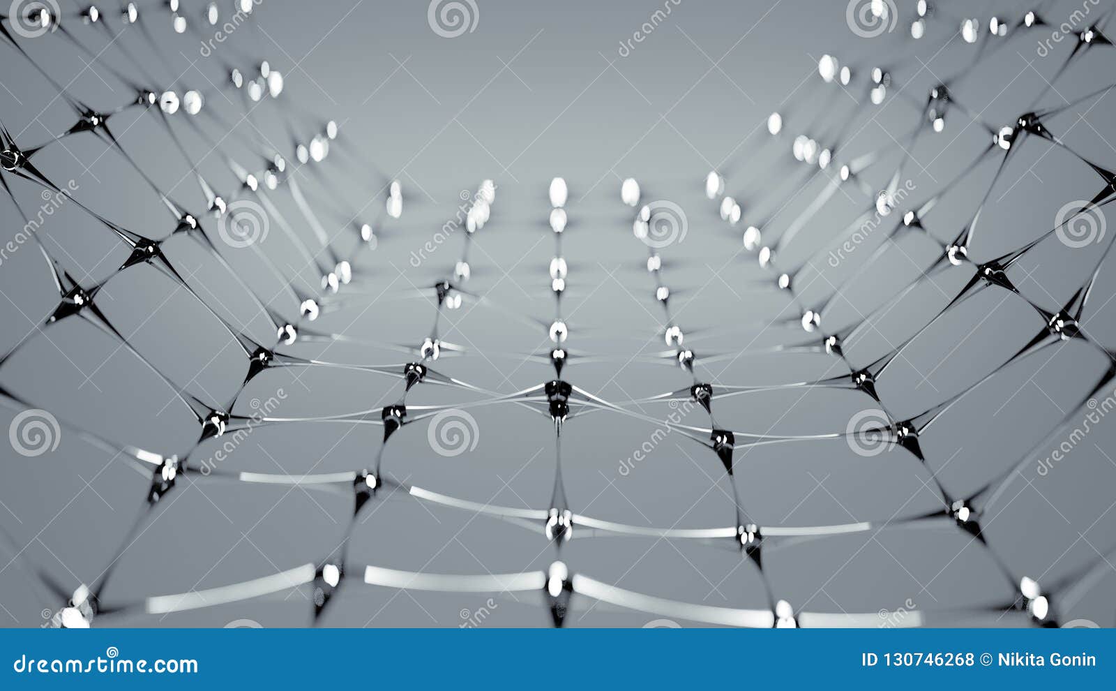 Futuristic Network Structure 3D Rendering Stock Illustration ...