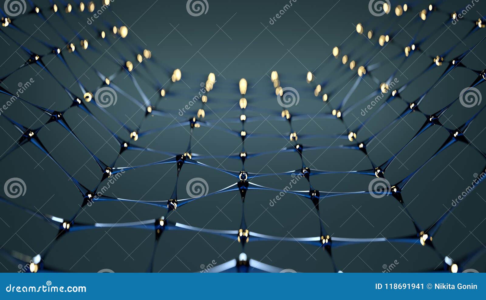 Futuristic Netwrok Structure 3D Rendering Stock Illustration ...