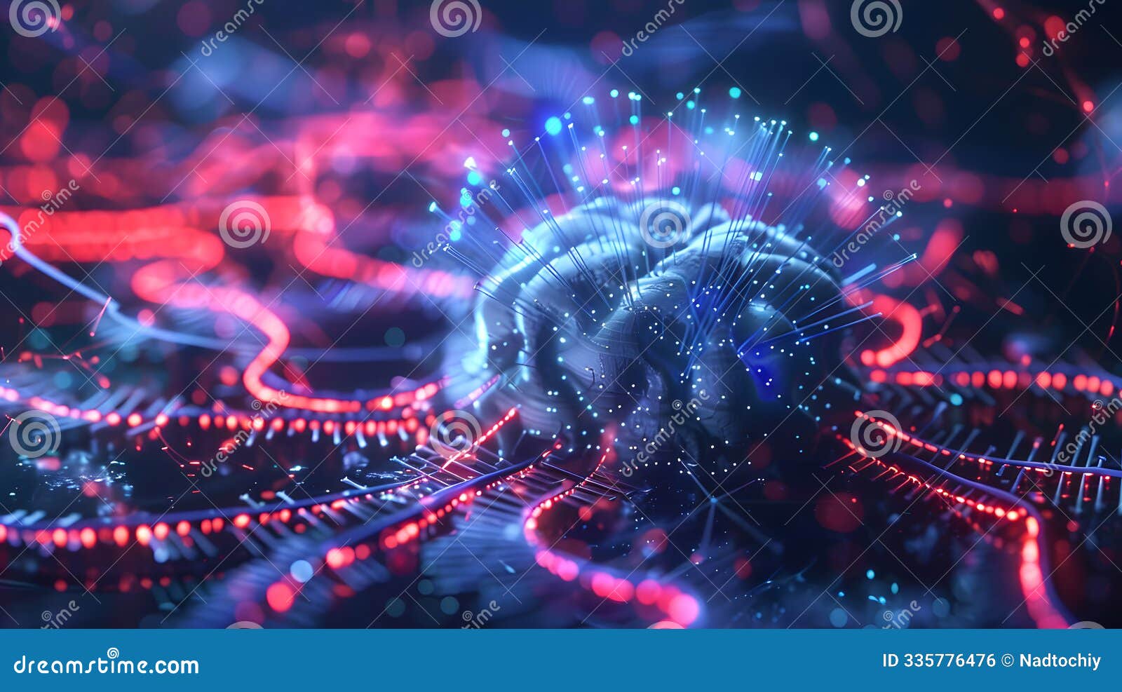 Futuristic Neural Network Brain Concept with Digital Connections Stock ... Futuristic Neural Network Brain Concept with Digital Connections Stock ...