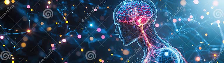 Futuristic Neural Network Concept Visualizing Human Brain Activity with ... Futuristic Neural Network Concept Visualizing Human Brain Activity with ...
