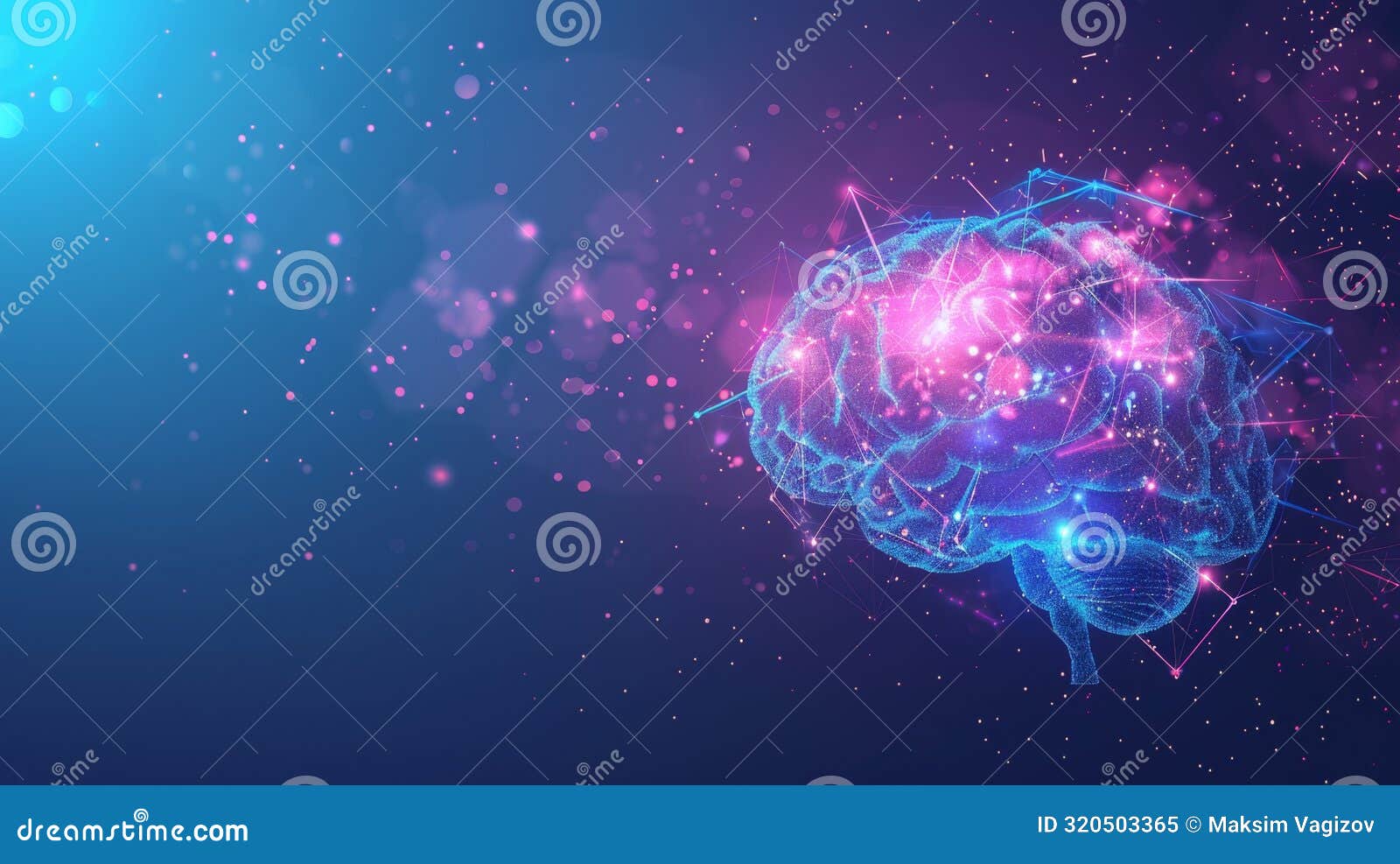 Futuristic Neural Network Visualized With Glowing Blue And Orange ...