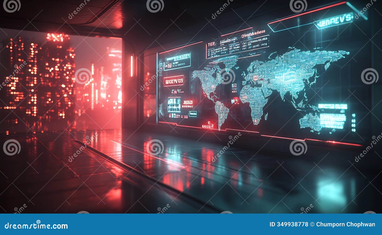 Futuristic News Interface with Holographic Displays and Interactive ...