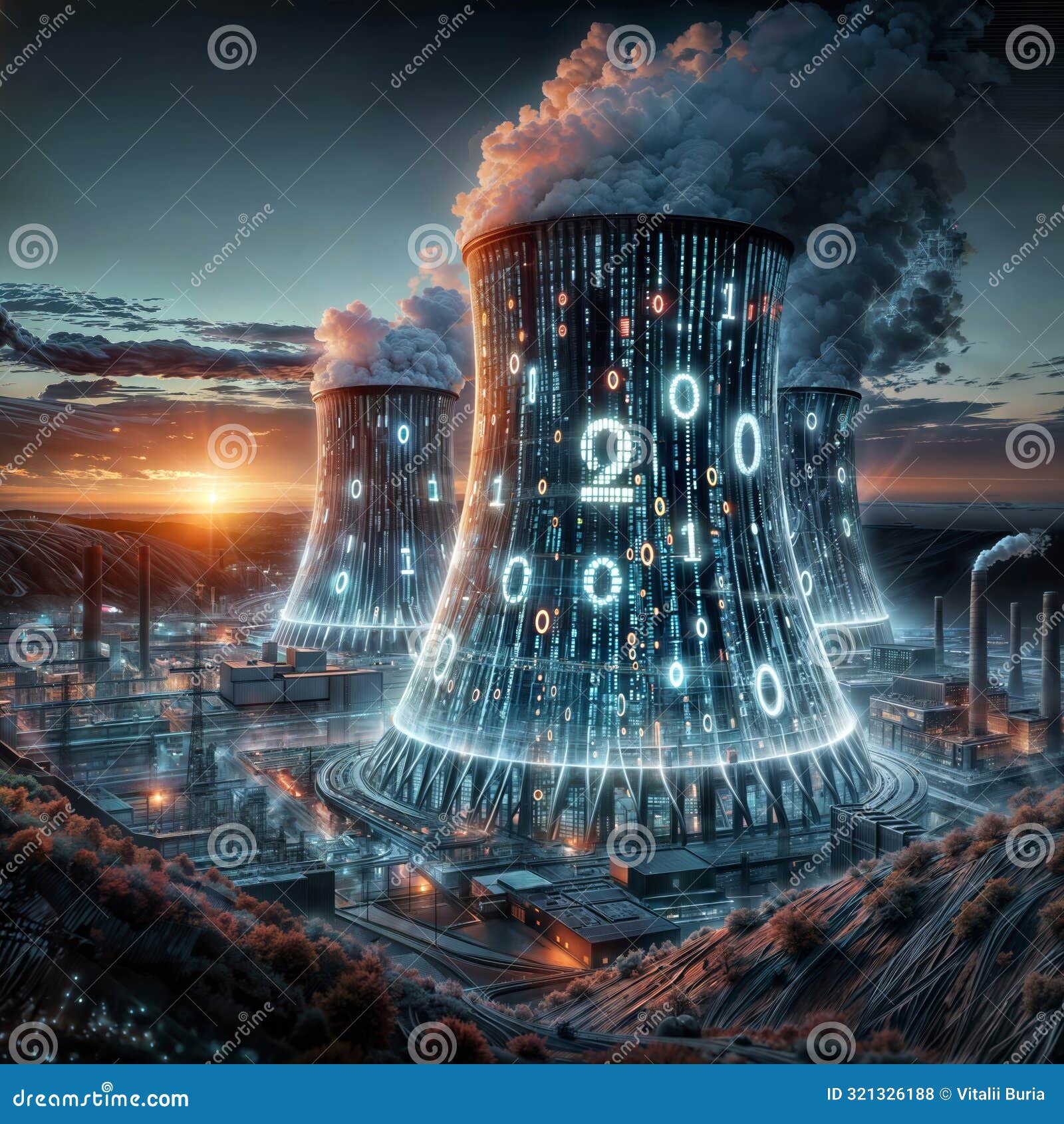 Nuclear Data Clouds: Binary Code & Tech, Generative Ai Stock ...