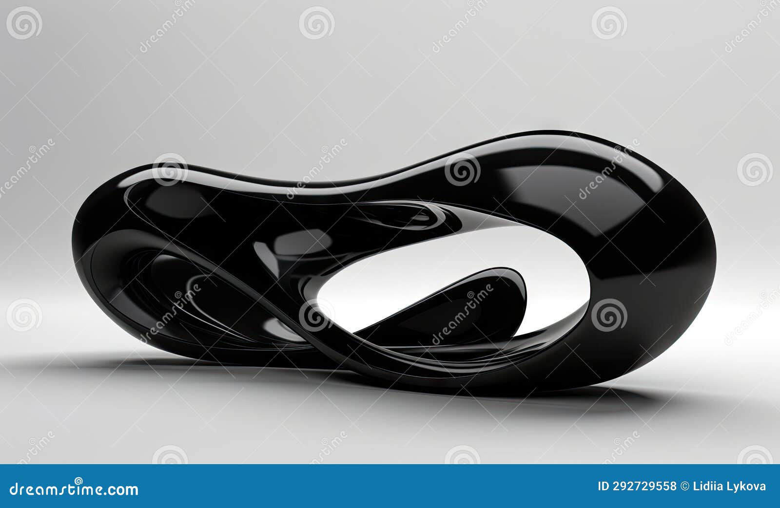 Futuristic Object Black On Background Ai Generative Stock Illustration