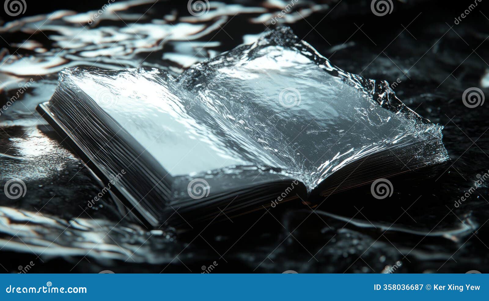 Futuristic Open Book On Surreal Creativity Imagination Rainbow ...