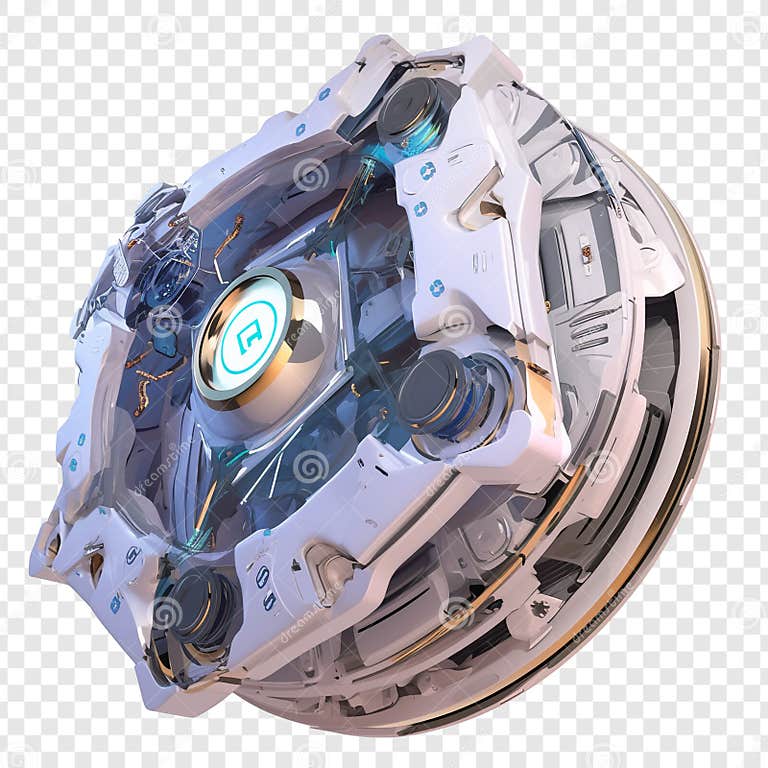 Futuristic Orb a Detailed 3D Render of a Complex Mechanical Structure ...