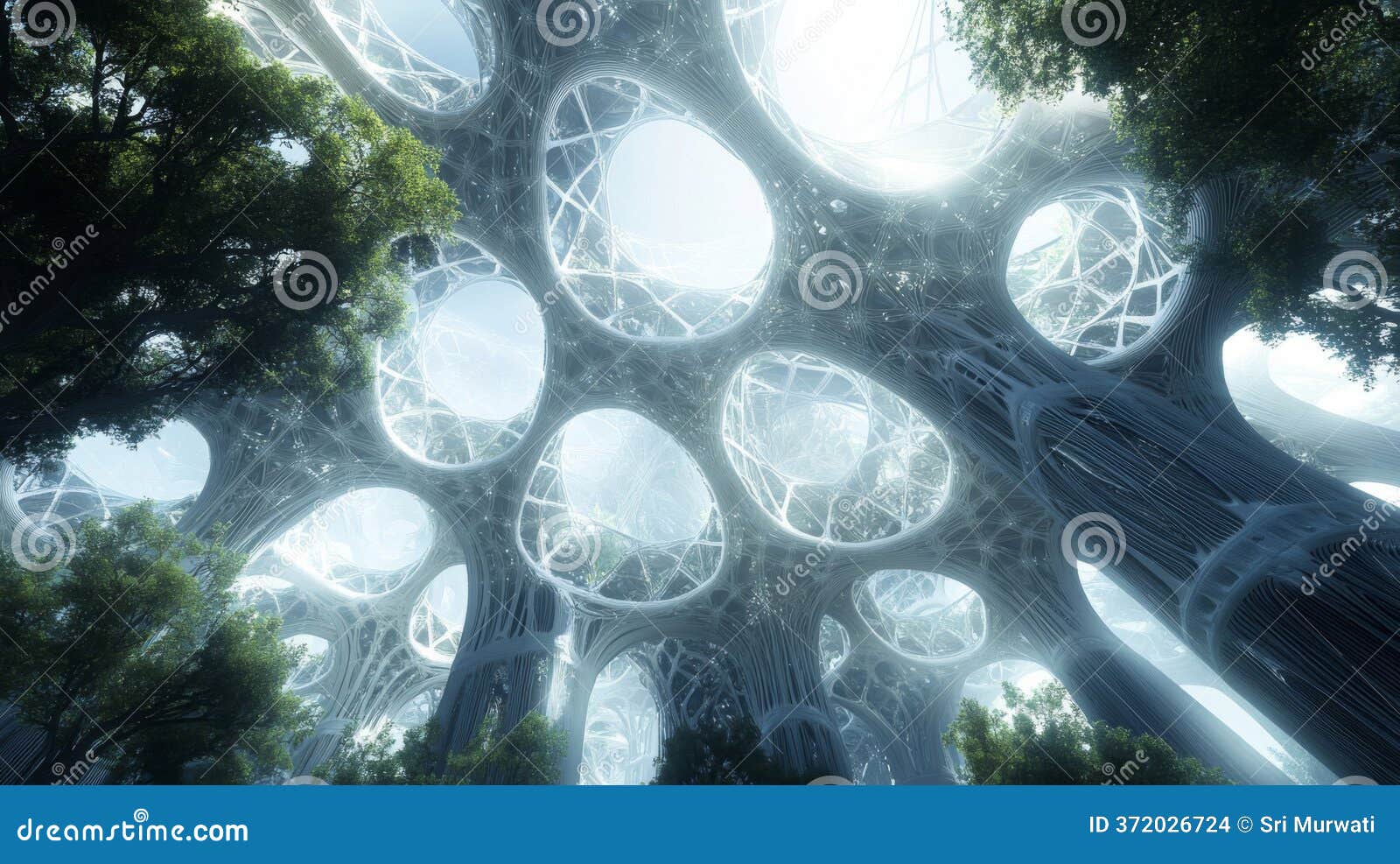 Futuristic Organic Sphere Filled With Grass. Royalty-Free Stock Image ...