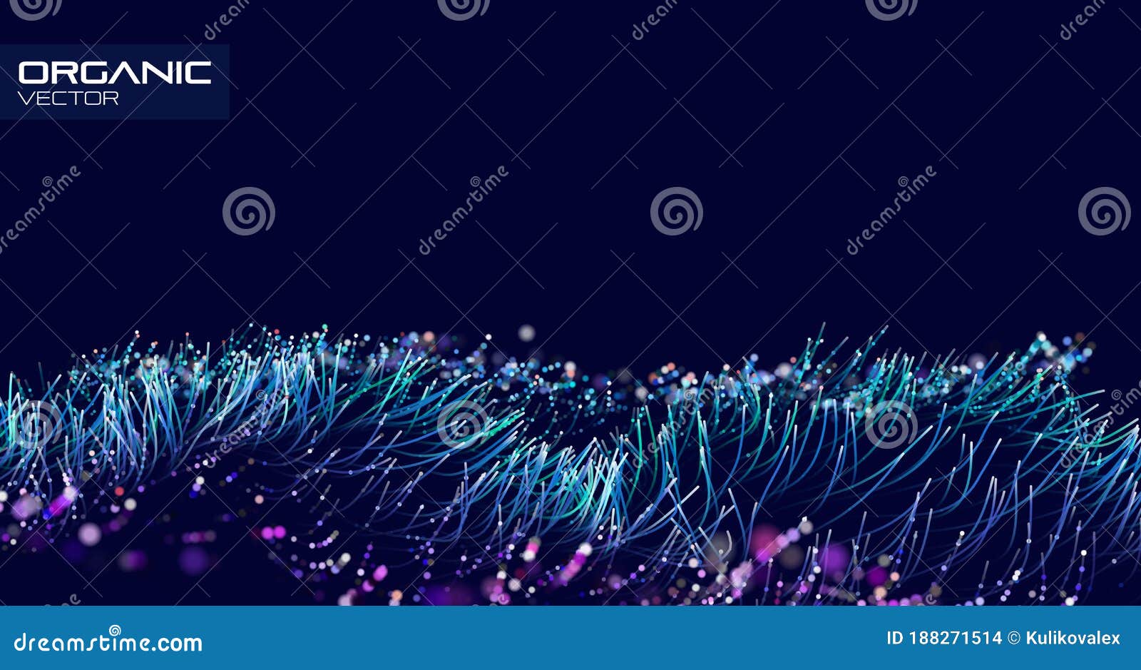 Futuristic Organic Technology Vector Background. Abstract Grass for ...