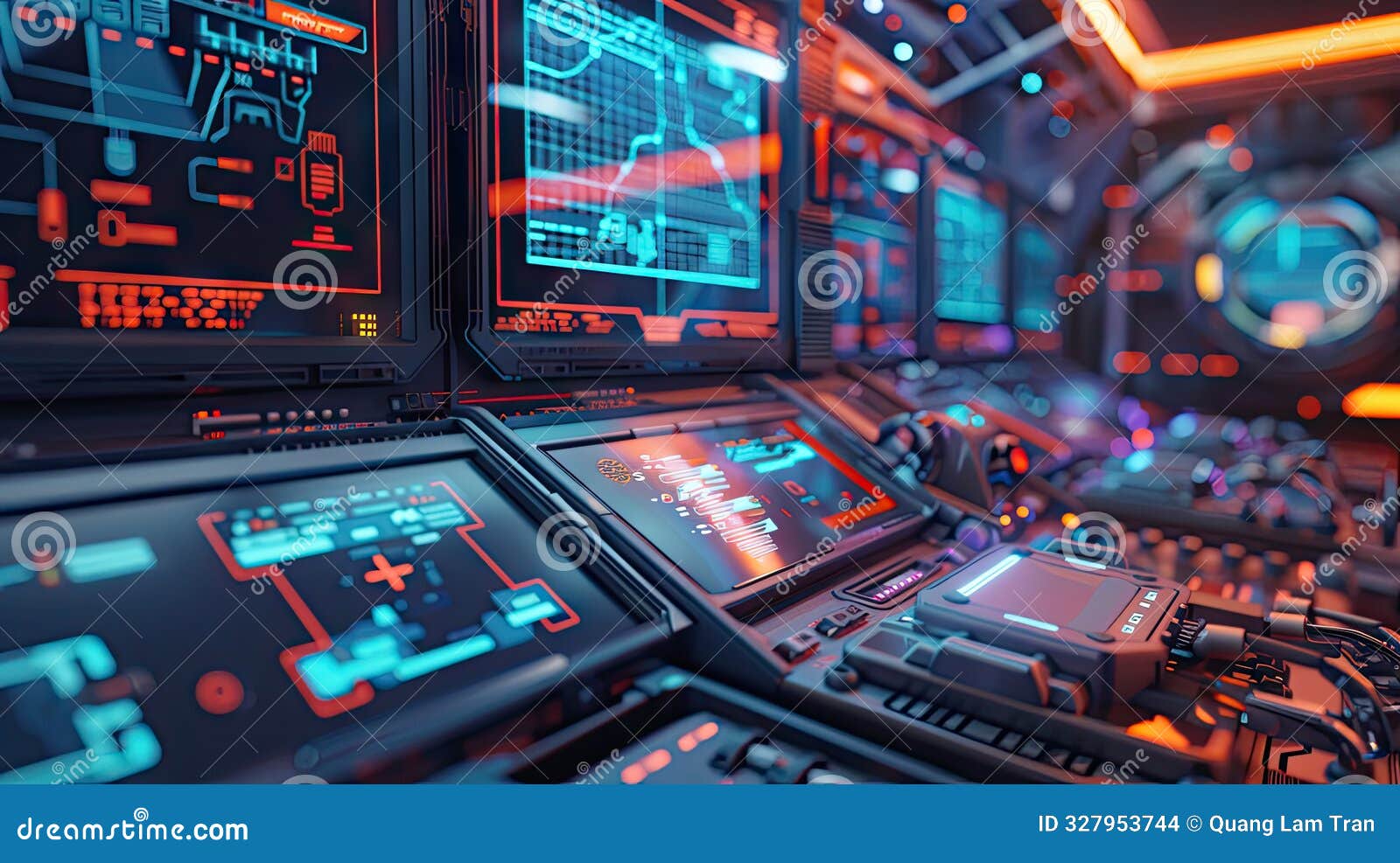 A Futuristic Packaging Mockup Displayed On A Sleek Control Panel In A ...