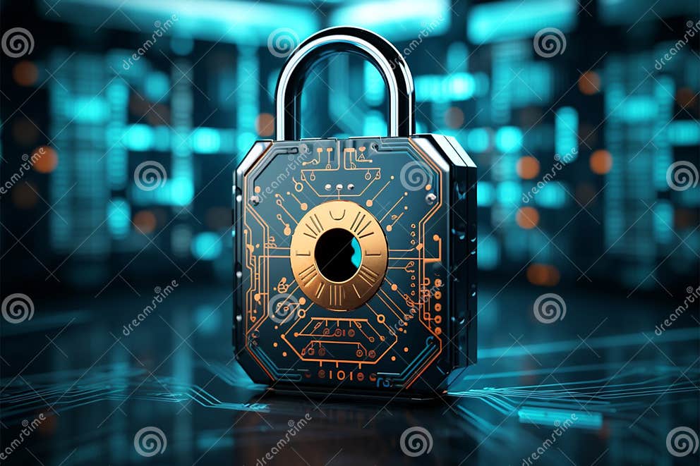 A Futuristic Padlock, a Symbol of Security Redefined with Innovation and Trustworthiness Stock ...