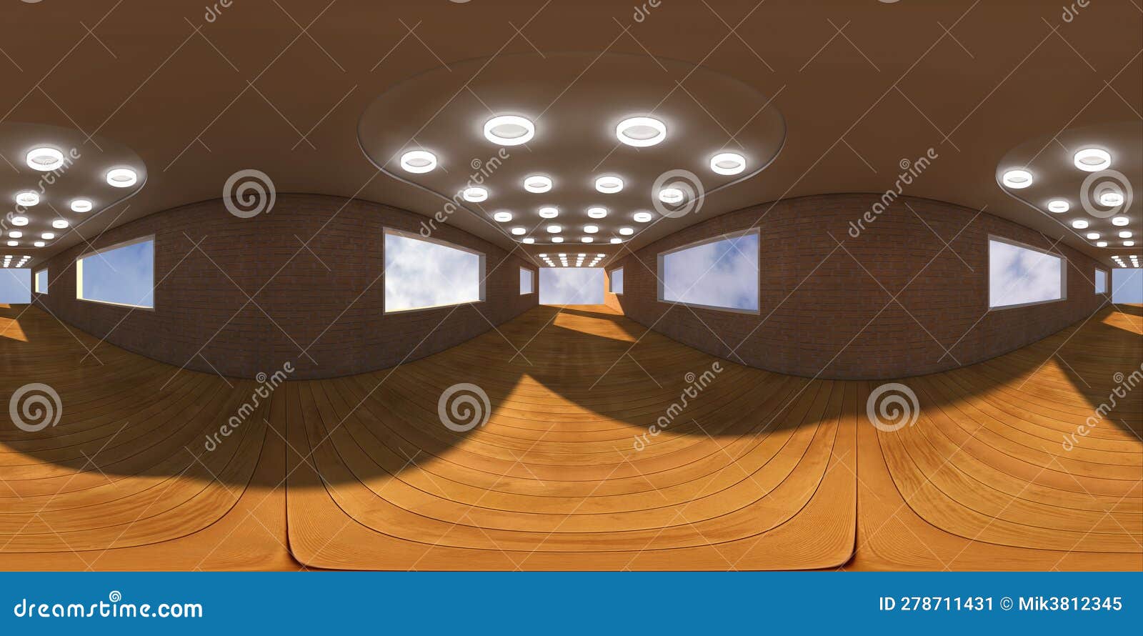 Futuristic panoramic HDRI stock illustration. Illustration of ...