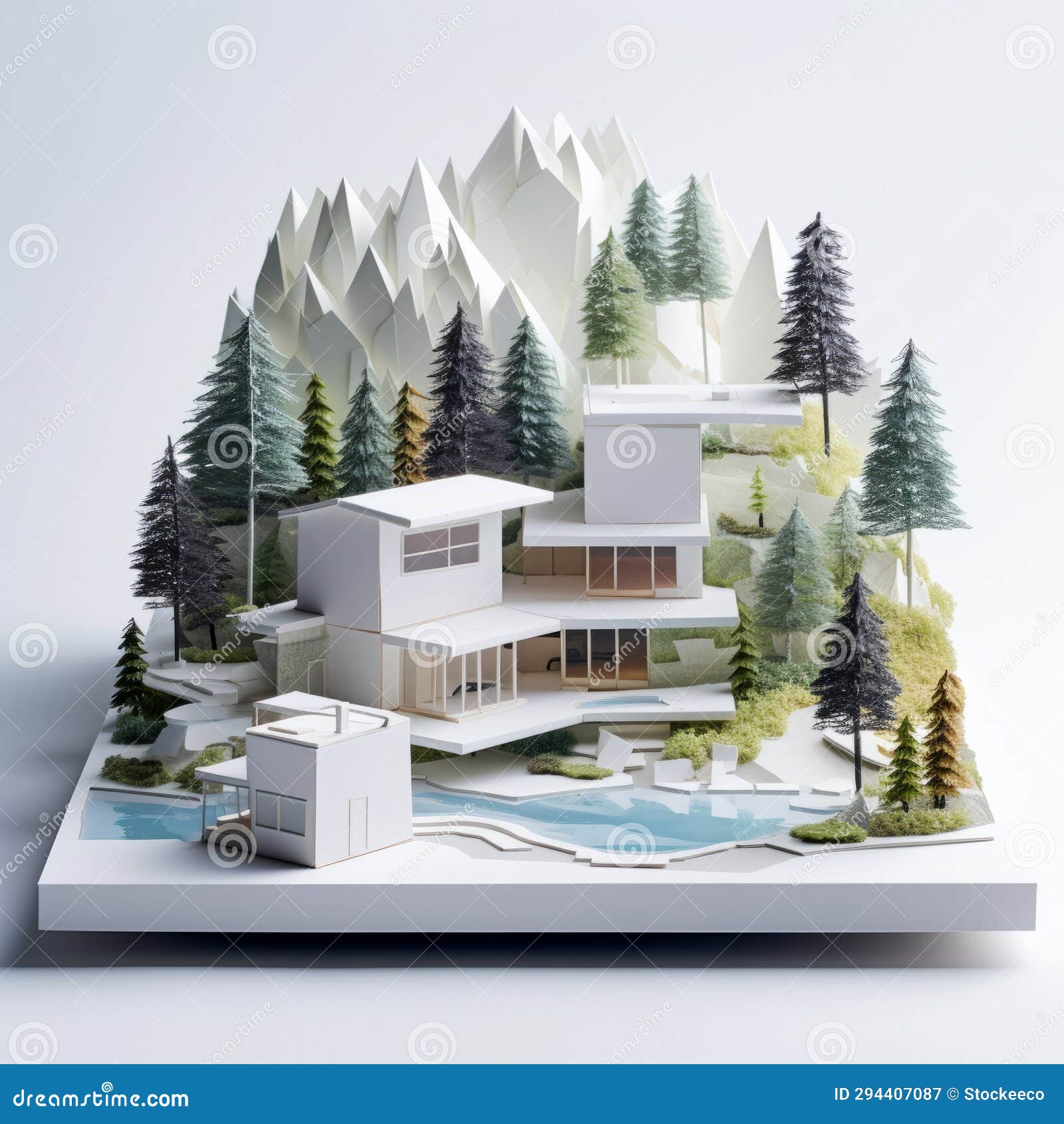 Futuristic Paper House: Modern Architecture in a Serene Forest Setting ...