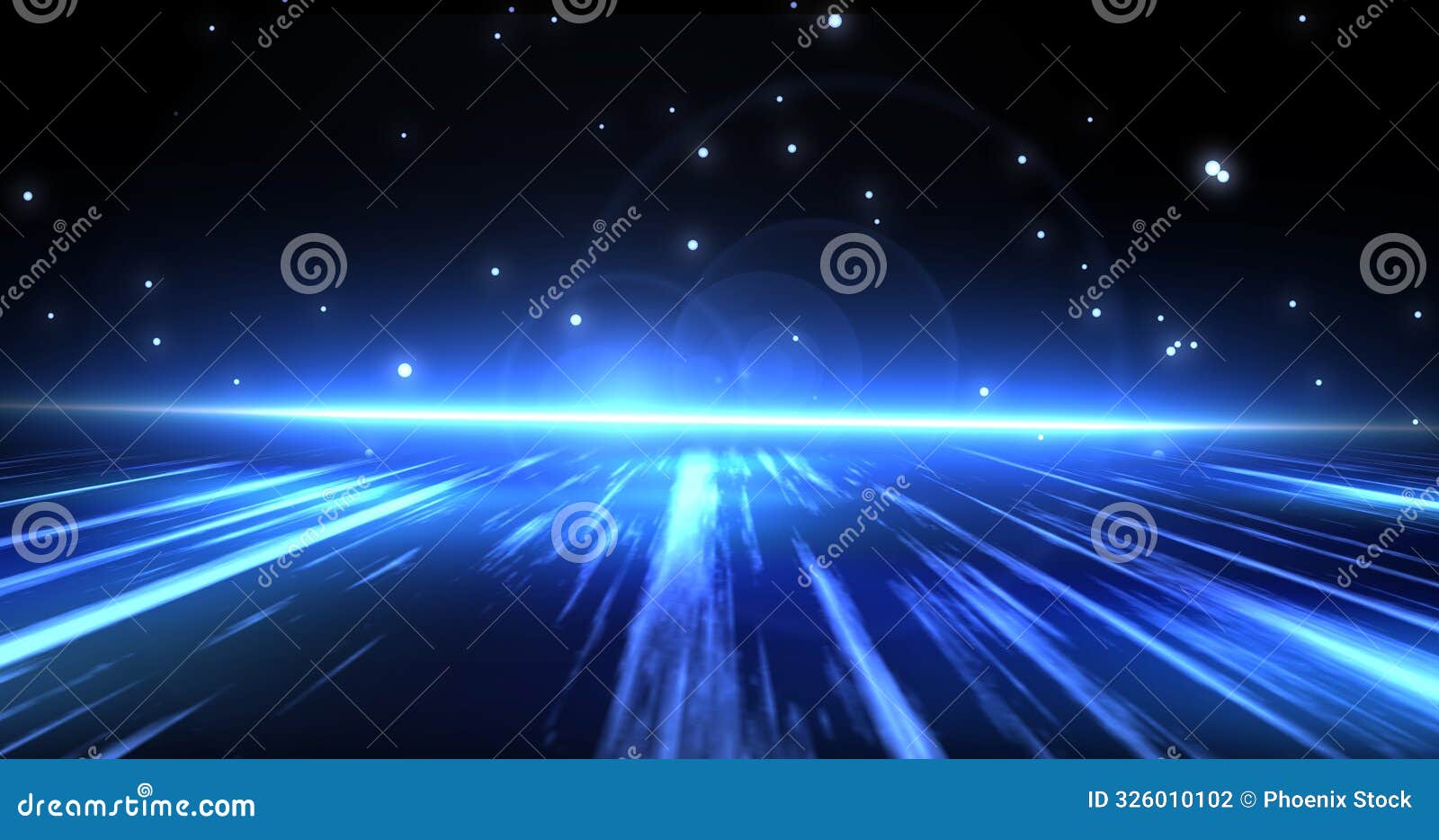 Futuristic Particle Falling Space Speed Ramp Starting Engine. Stock ...