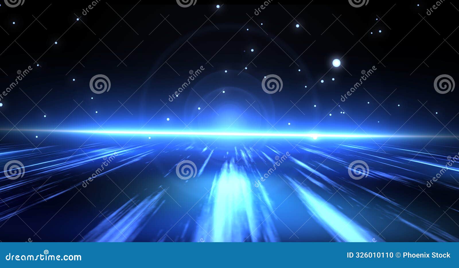 Futuristic Particle Falling Space Speed Ramp Starting Engine. Stock ...