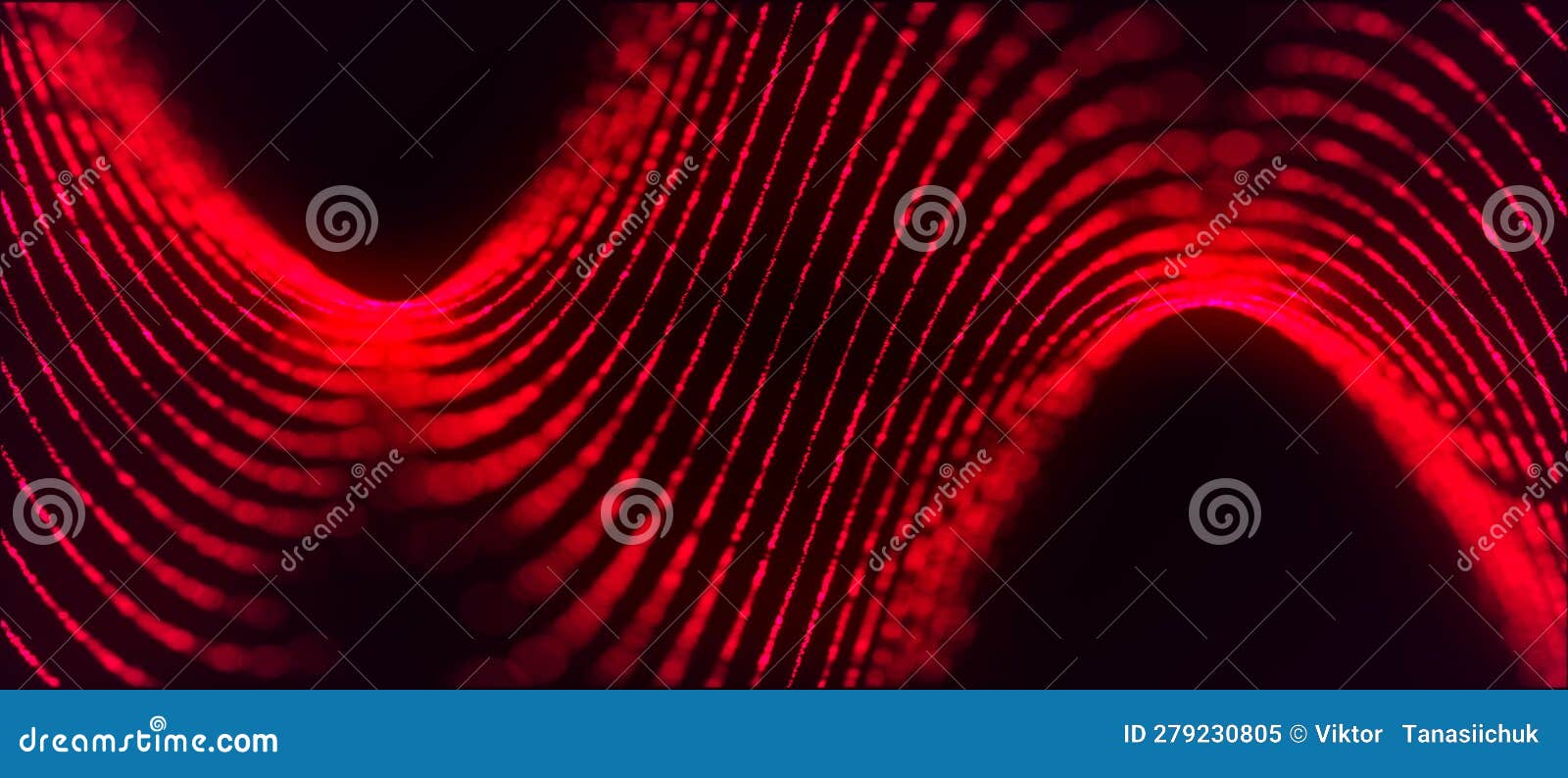 Futuristic Particle Wave. Abstract Technology Background. Big Data ...