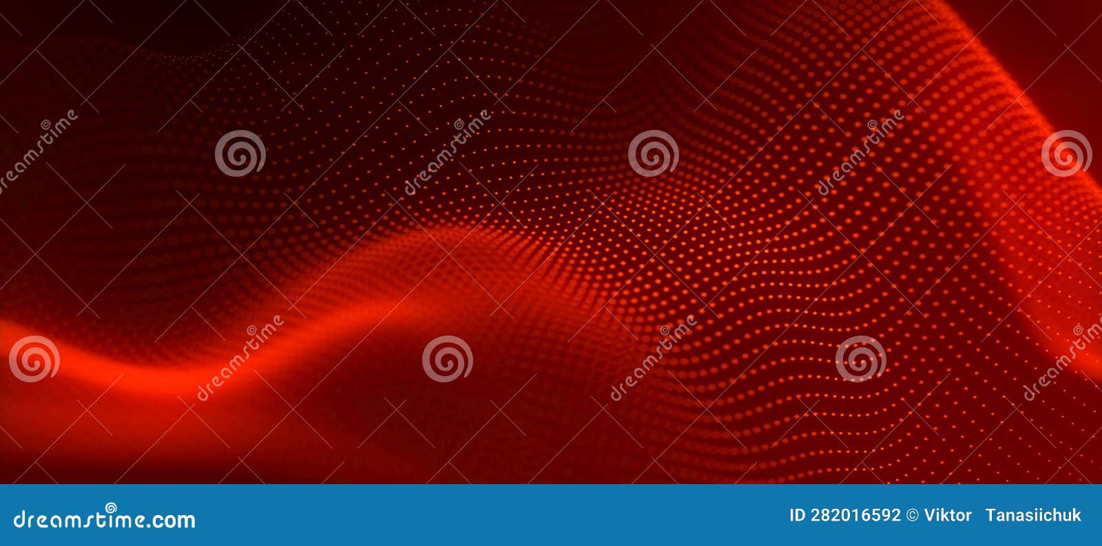 Futuristic Particle Wave. Abstract Technology Background. Big Data ...