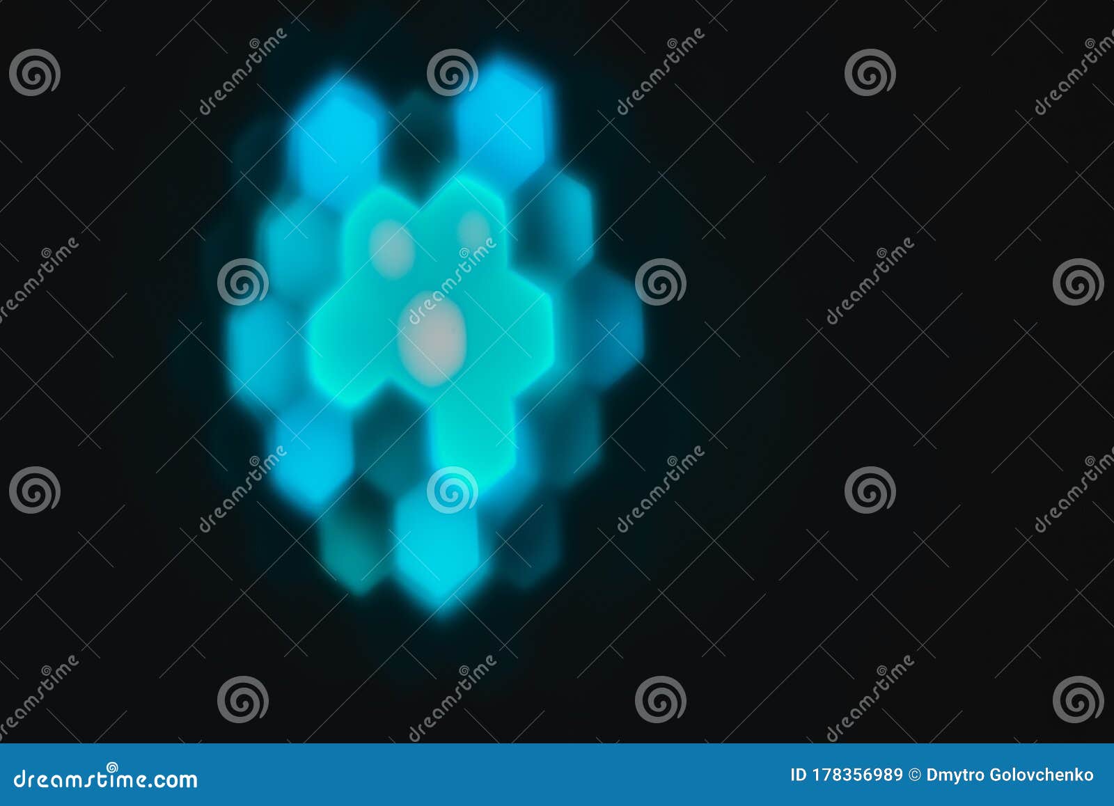 The Futuristic Pattern is Made of Blue and Blue Lights that Shine in ...