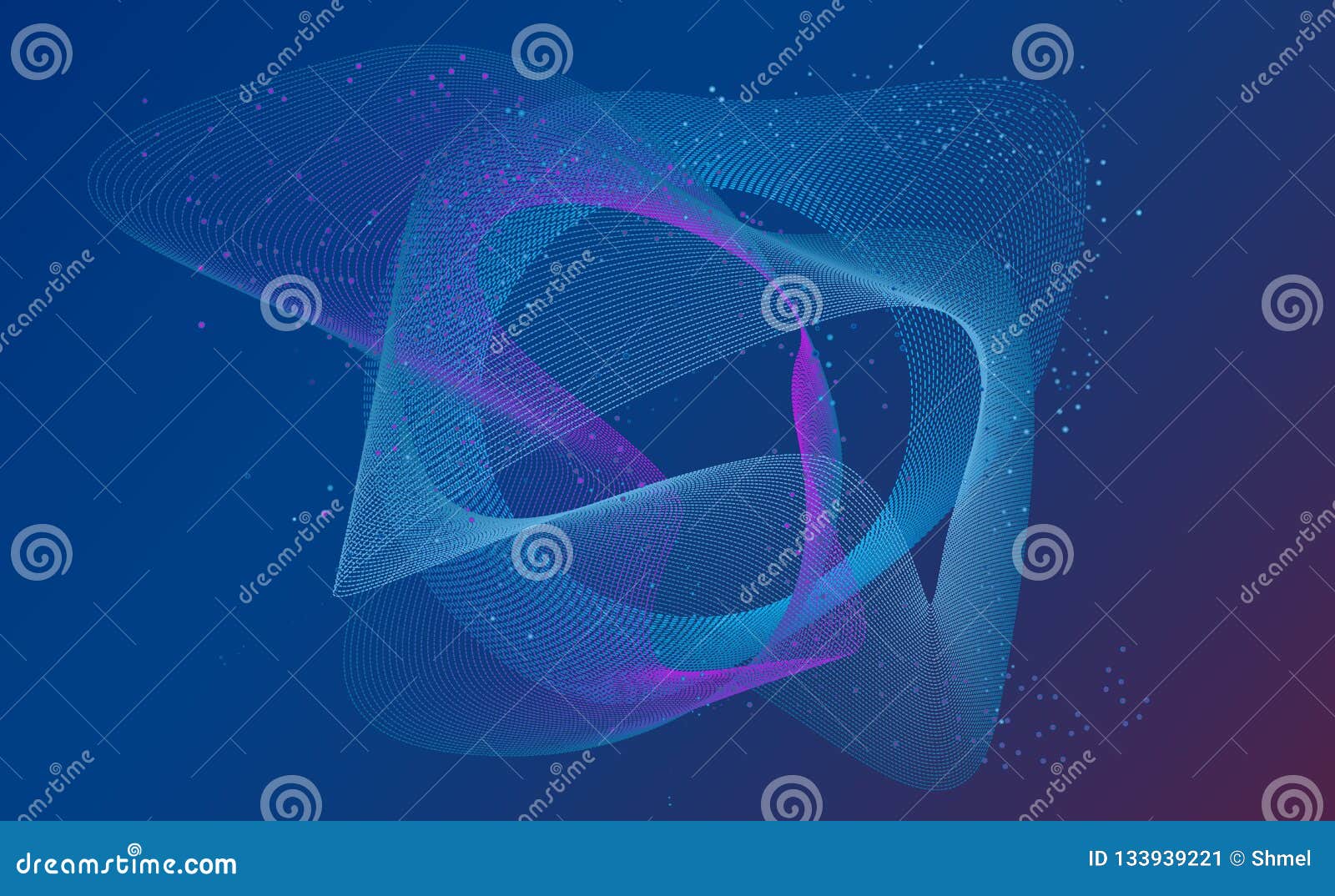 Futuristic Pattern. Technology Dots Wave Background Stock Vector ...