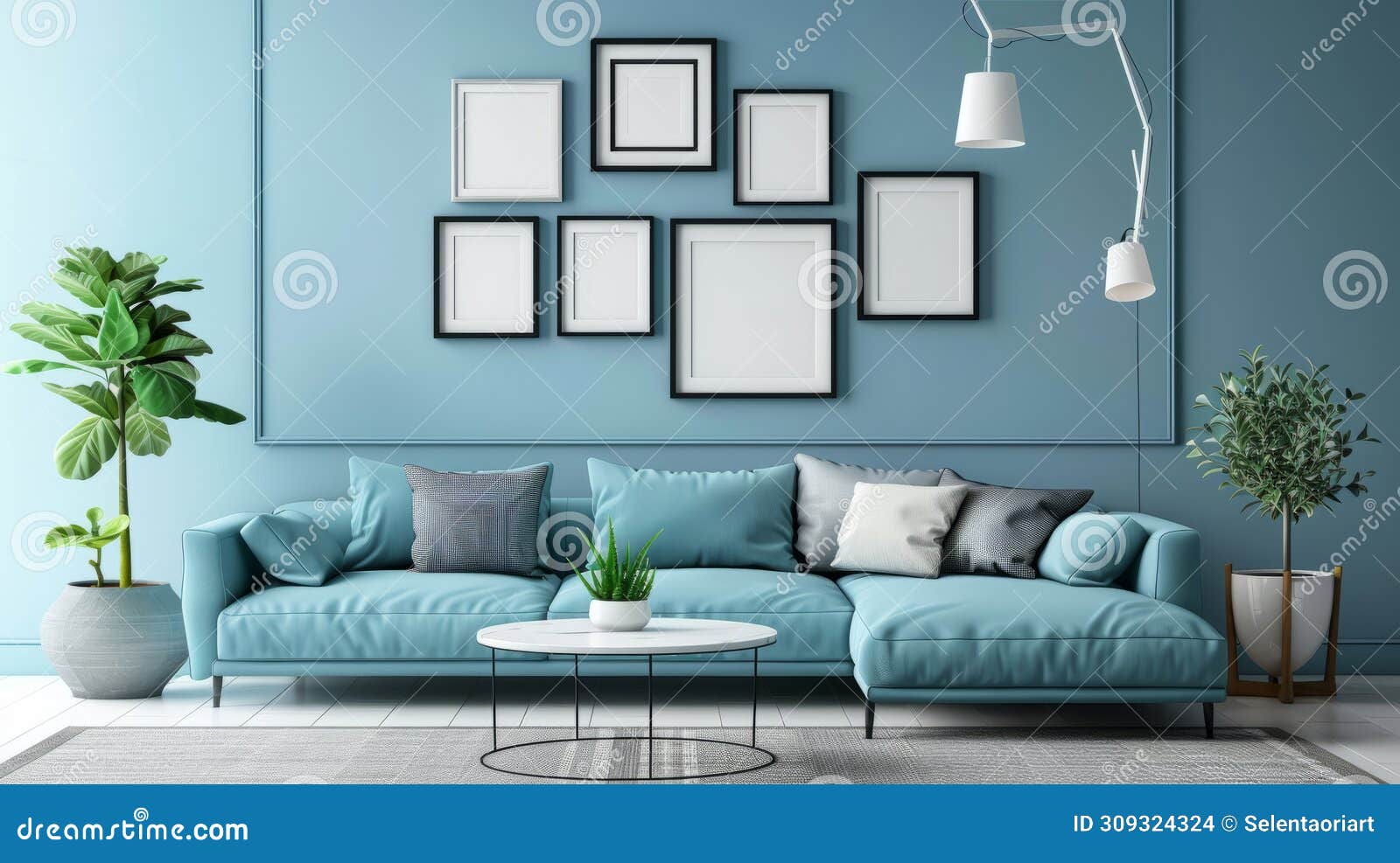 Futuristic Photo Frame Wall Concept Stock Illustration - Illustration ...