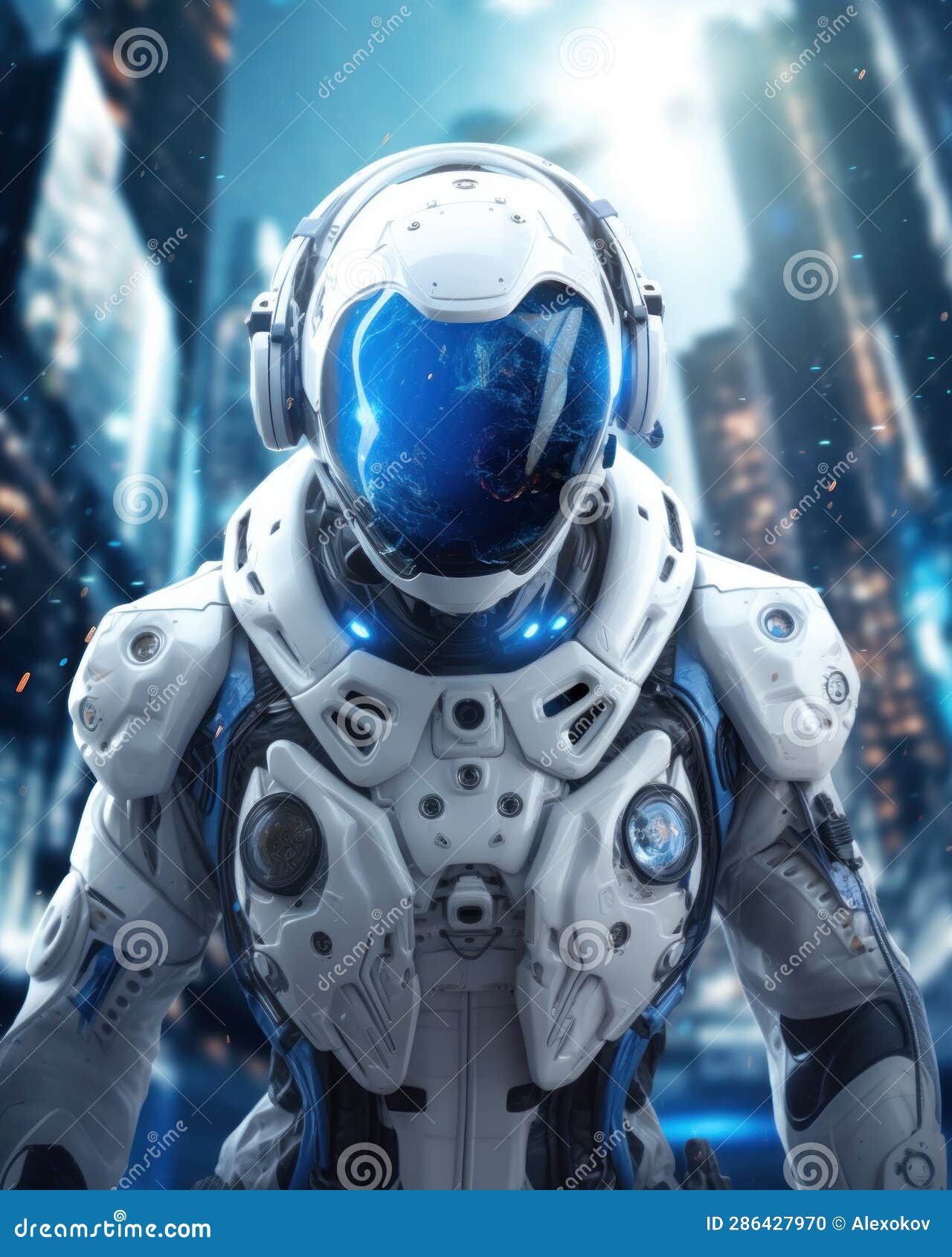 Futuristic Photorealistic Robot Astronaut Exploring Space AI Generated ... Futuristic Photorealistic Robot Astronaut Exploring Space AI Generated ...