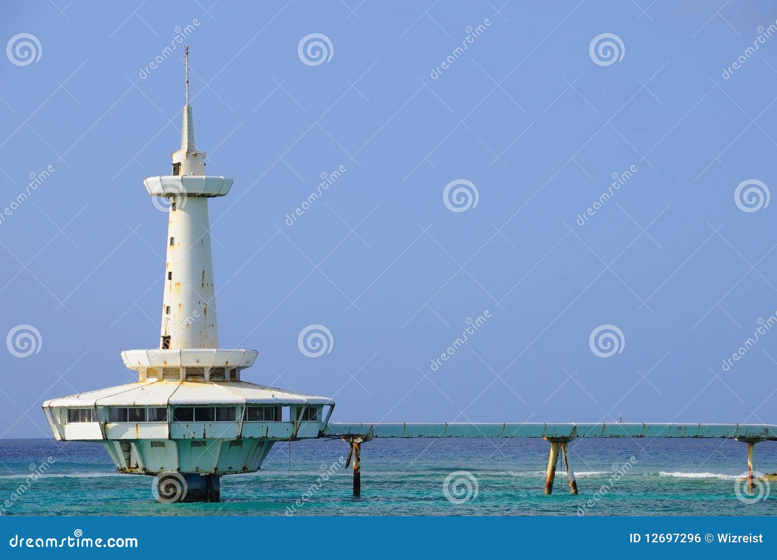 Futuristic Pier on Bahamas stock photo. Image of pier - 12697296