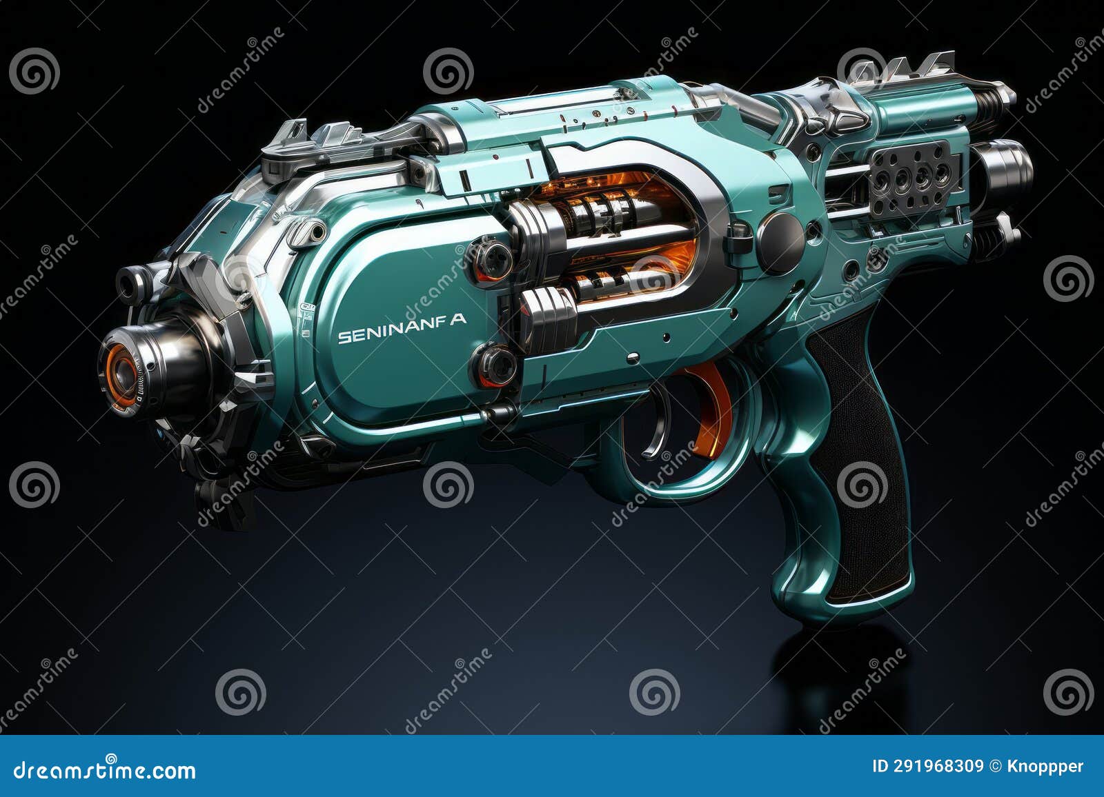 Plasma gun ai generated stock illustration. Illustration of blaster ...