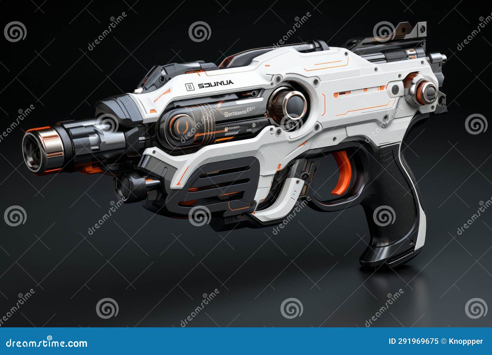 Plasma gun ai generated stock illustration. Illustration of blaster ...