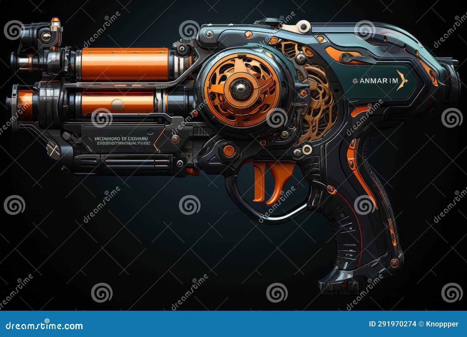Plasma gun ai generated stock illustration. Illustration of pistol ...