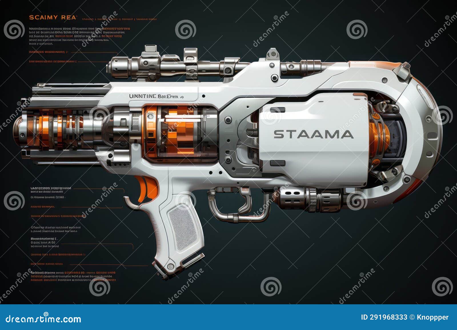 Plasma gun ai generated stock illustration. Illustration of futuristic ...