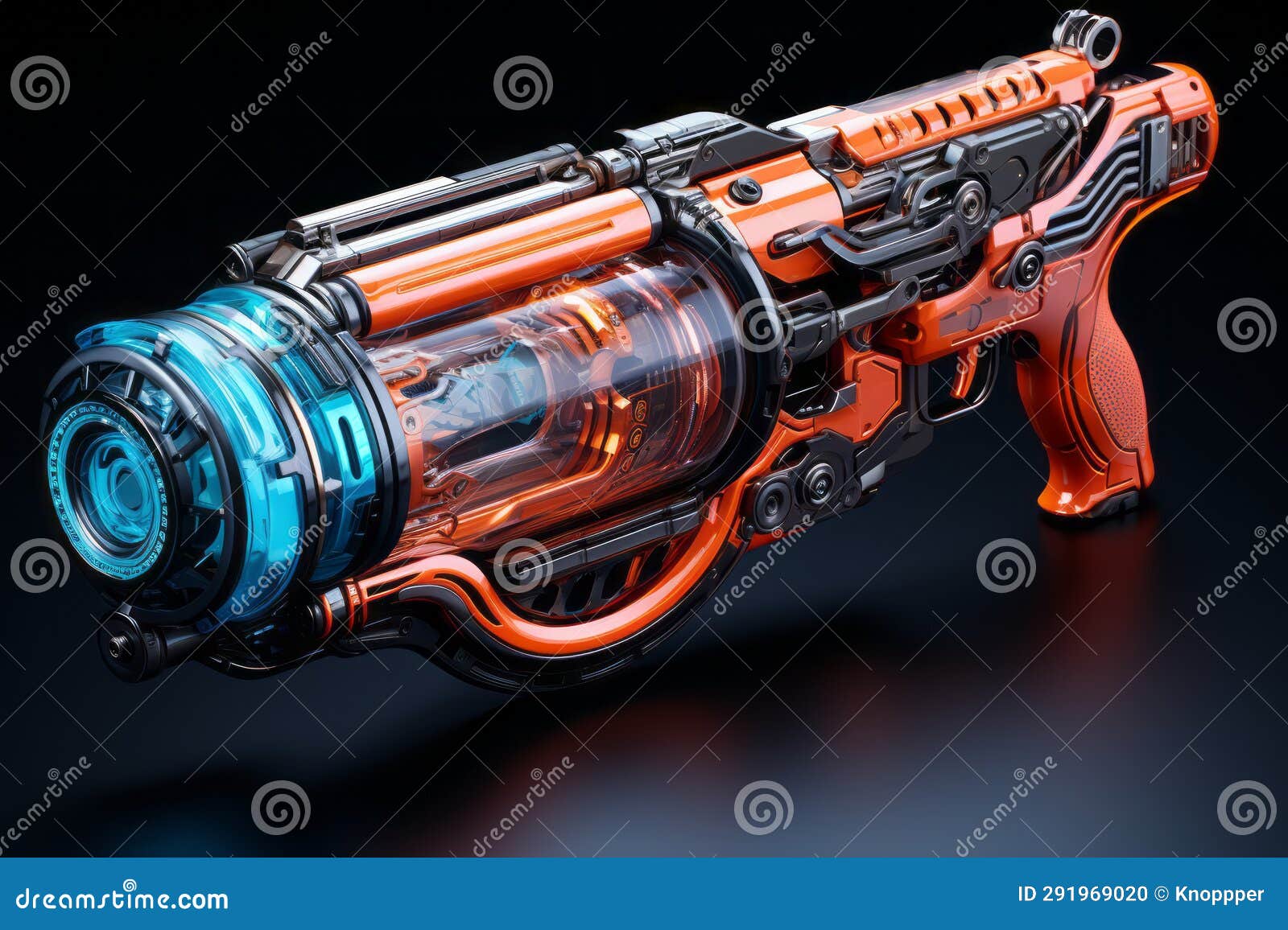 Plasma gun ai generated stock illustration. Illustration of energy ...