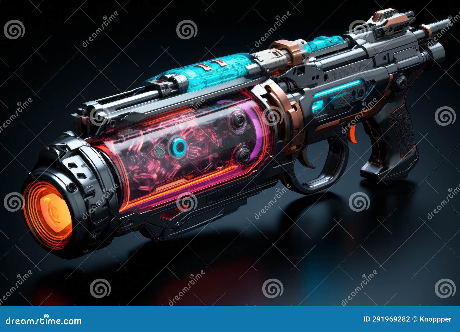 Plasma gun ai generated stock illustration. Illustration of blaster ...