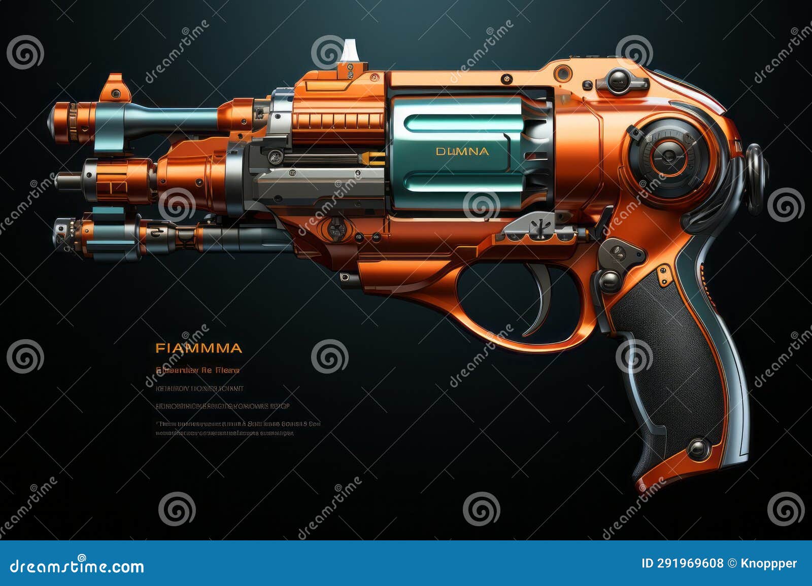 Plasma gun ai generated stock illustration. Illustration of game ...