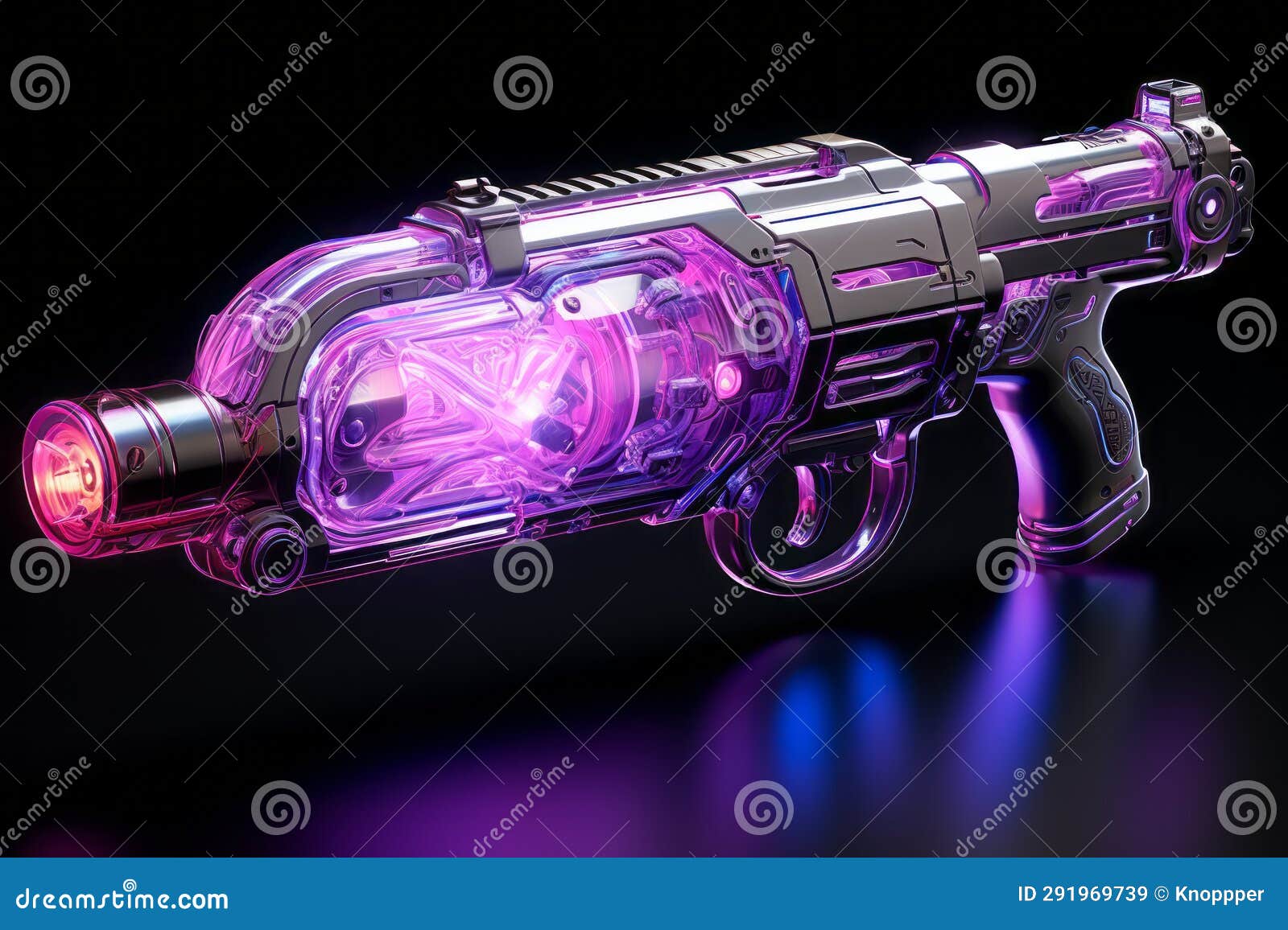 Plasma gun ai generated stock illustration. Illustration of shot ...