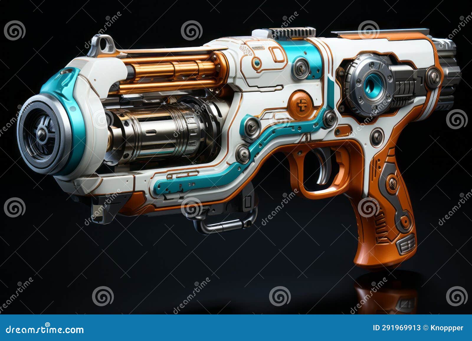 Plasma gun ai generated stock illustration. Illustration of futuristic ...