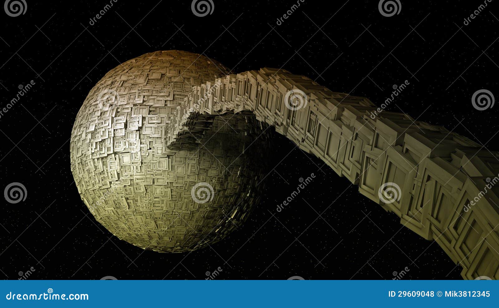 Futuristic planet stock illustration. Illustration of fiction - 29609048